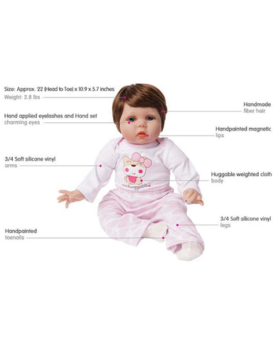 Dana - 22" Reborn Baby Dolls Chubby Toddlers Girl with Big Starry Eyes ...