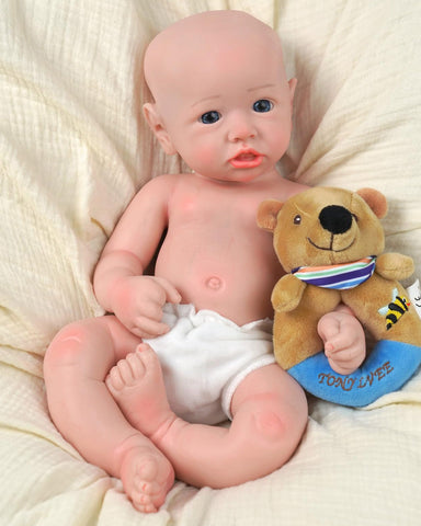 16" Solid Platinum Silicone Reborn Dolls Newborn Girl - Vacos Store – vacos